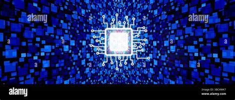 Microchip Semiconductor Processor Technology As A Cpu Industry Concept Representing Computing