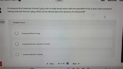 Solved A Compound X Of ﻿molecular Formula C8h12 ﻿with No