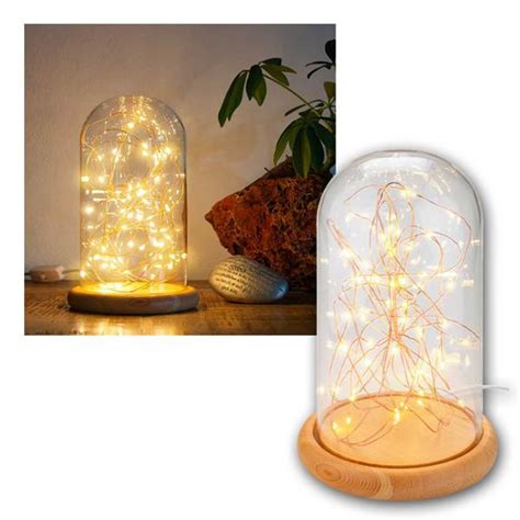 Usb Glass Dome With Led Light Chain Usb Connection Cable