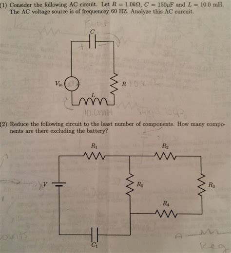 Solved Consider The Following AC Circuit Let R Chegg Com