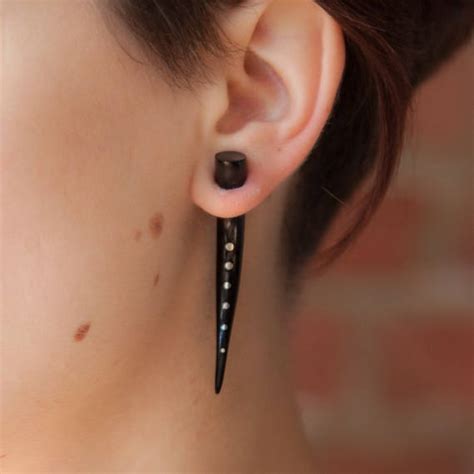 Ear Gauges Spikes Sizes Fake Spike Gauges