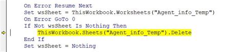 Excel Vba Execution Being Passed To Module While Deleting A Worksheet Stack Overflow
