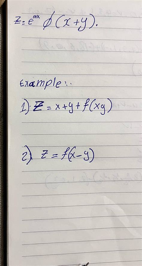 Solved Example • ﻿whate The Arbitrary Functions And Hence