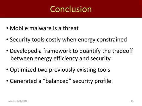 Ppt Security Versus Energy Tradeoffs In Host Based Mobile Malware Detection Powerpoint
