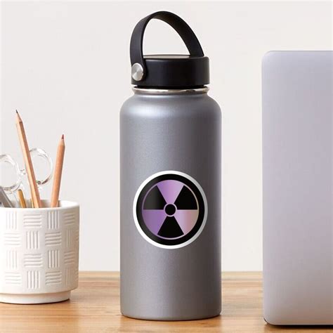 Nuclear Logo Purple Sky Sticker By Beardycat Redbubble