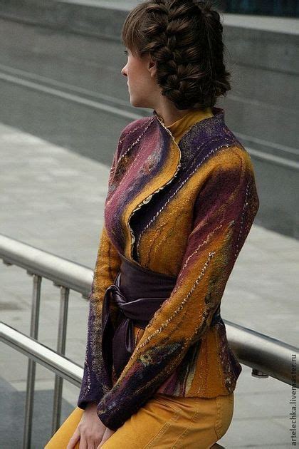 Купить или заказать Жакет валяный Крупными мазками в интернет магазине на Ярмарке Мастеров