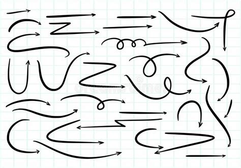 Hand Drawn Creative Arrow Set Design Stock Illustration Illustration