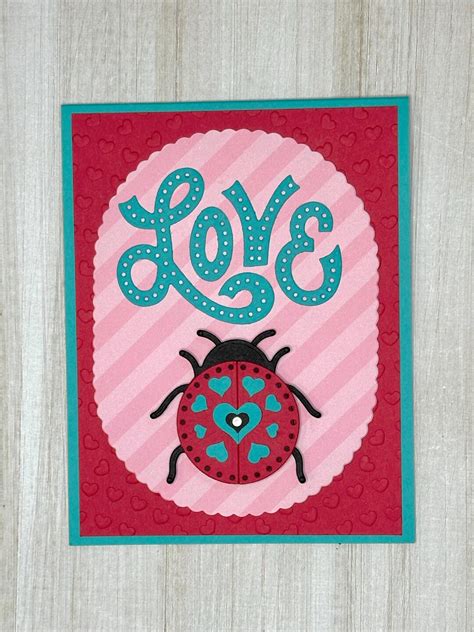 A Sweet Love Bug Ladybug Valentine Card Etsy