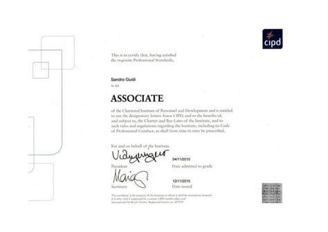 Cipd Certificate Pdf