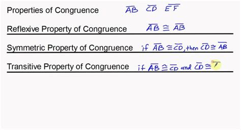 Symmetric Property Of Congruence With Examples