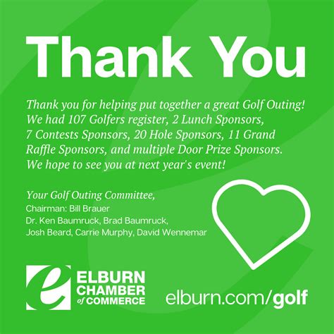 Thank You Elburn Chamber Of Commerce