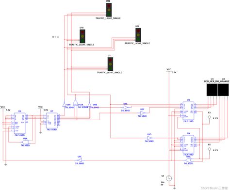 Multisim140仿真（四十一）交通信号灯仿真设计multisim设计光 Csdn博客