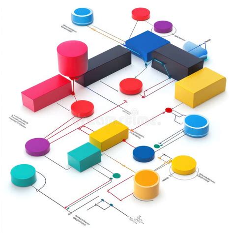 Six Sigma Process Flowchart Isolated On White Background Stock