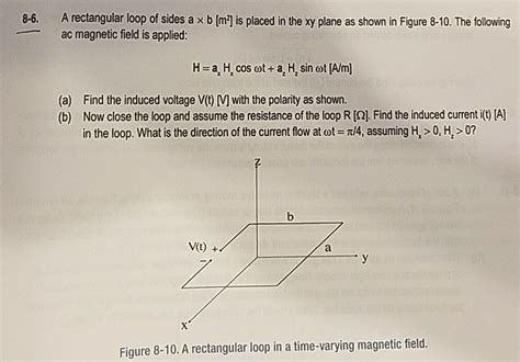 Solved 66 A Rectangular Loop Of Sides A × B My Is Placed In
