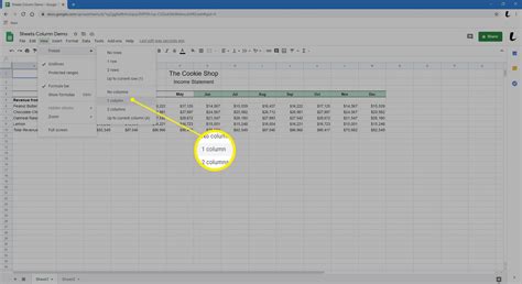 How To Add Hide Freeze Or Remove Columns In Sheets