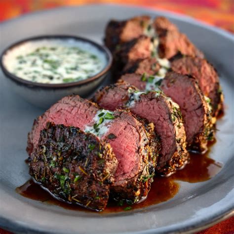 Herb Crusted Beef Tenderloin With Red Wine Sauce Awaits