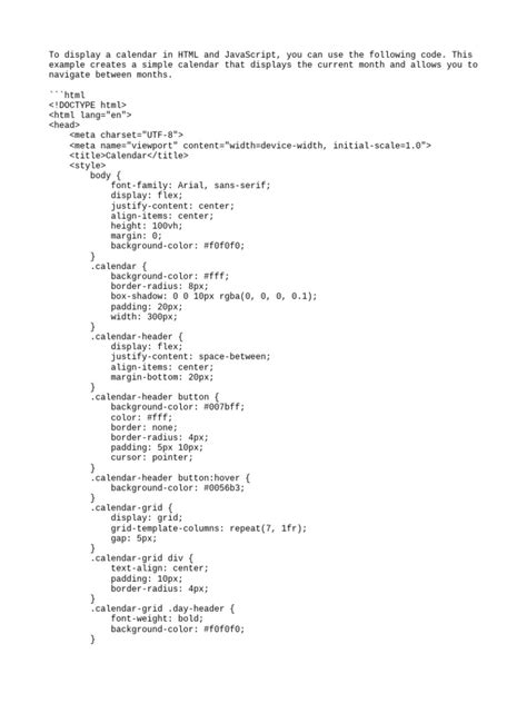 Calendario Pdf Java Script Computing