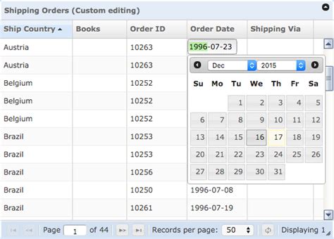 ParamQuery Best JavaScript Data Grids And Spreadsheets For React