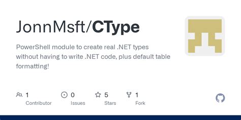 Github Jonnmsftctype Powershell Module To Create Real Net Types