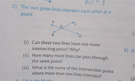 2 The Two Given Lines Intersect Each Other At A Pointi Can These Two
