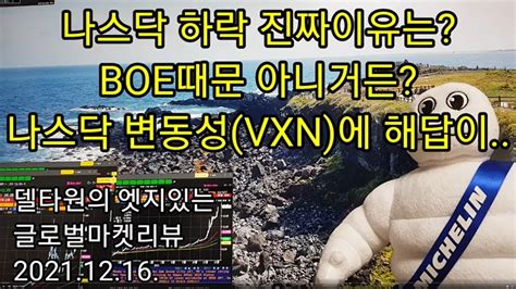 나스닥 급락 이유가 Boe 때문이라고 영국이 거기서 왜 나오는데 나스닥 하락의 이유는 Vxn을 보면 알 수 있다 델타원의 엣지있는 글로벌 마켓 리뷰 2021년 12월