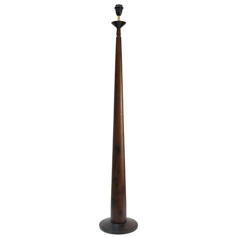 American Inverted Cone Shade And Wenge Column Floor Lamp For Sale At 1stdibs Cone Floor Lamp
