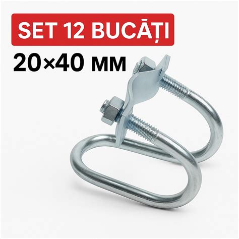 Ugrip™ Set 12 Coliere Prindere Tip U Din Otel Galvanizat Dimensiun Storiel Ro Magazinul