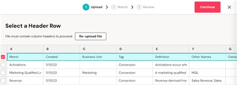 Bulk Metric Import From Excel And CSV