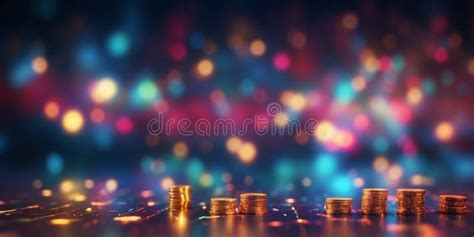 A Vibrant Digital Representation Of Data Analysis And Financial Trends Stock Illustration