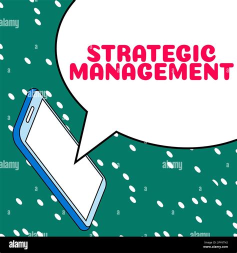 Sign Displaying Strategic Management Word For Formulation And Implementation Of The Major Goals