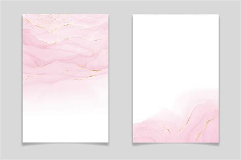 황금 선 점 및 얼룩이있는 추상적인 장미 홍당무 액체 수채화 배경 파스텔 대리석 알코올 잉크 그리기 효과 결혼 초대를 위한 벡터 일러스트 디자인 템플릿 킨츠기에 대한 스톡