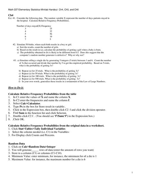 Ch4 How To Do It Calculate Relative Frequency Probabilities