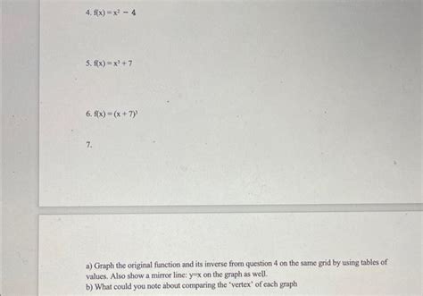 solved 4 f x x2−4 5 f x x3 7 6 f x x 7 3 7 a graph