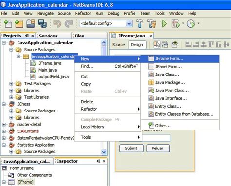 sisca source code area cara kerja input kalender [jcalendar] netbeans