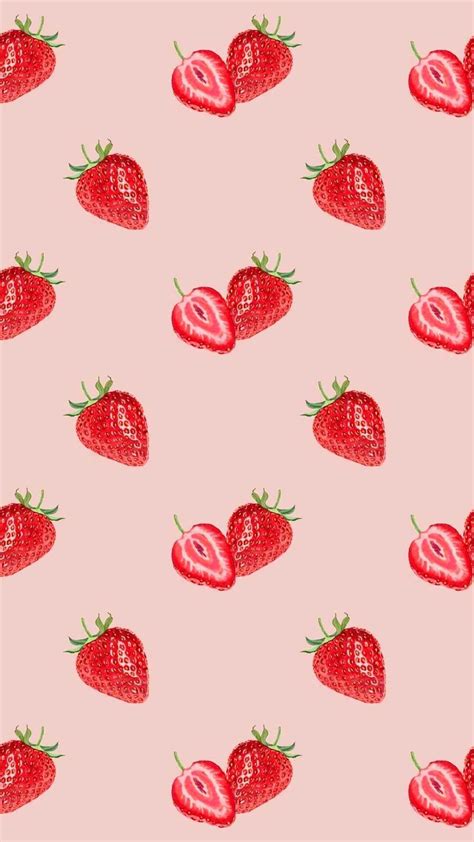 Pink Fruit Strawberry Seamless Background Artofit