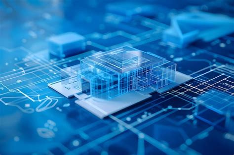 Designing A Digital Architecture Backdrop Showcasing Technology Innovation Through Virtual