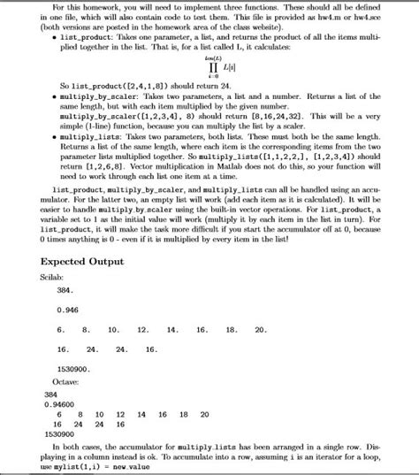 Need Help Writing This Program In Scilab This Is The Chegg