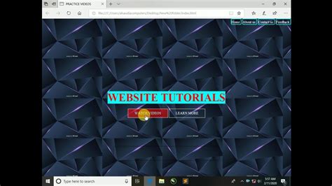 How To Create A Button Or Menu Bar In HTML With CSS Button Video YouTube
