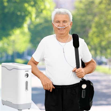 5 Liters Continuous Oxygen Concentrator Battery Portable Oxygen Generator Lightweight