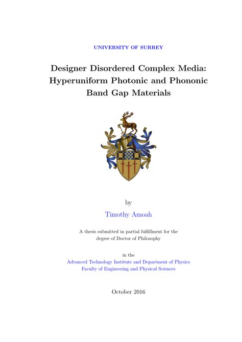 Pdf Designer Disordered Complex Media Hyperuniform Photonic And