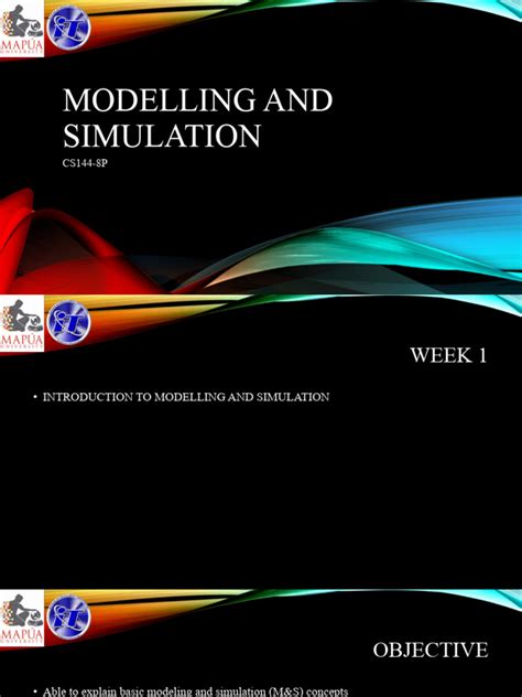 Week 1 Introduction To Modelling And Simulastion Pdf Simulation System