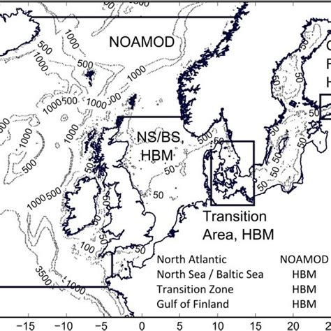 Scheme Of Three Level Nested Domains For The Modeling Of Oil Drift And