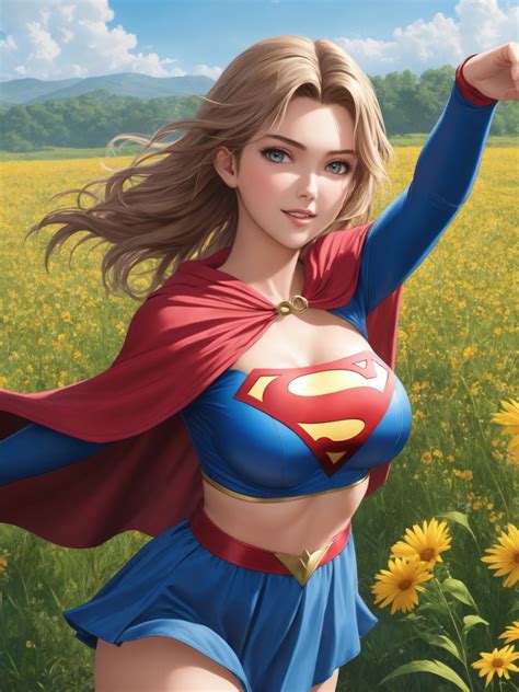 Supergirl Aerith wildflowers (28) by elodtrebor on DeviantArt