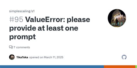 Valueerror Please Provide At Least One Prompt · Issue 95
