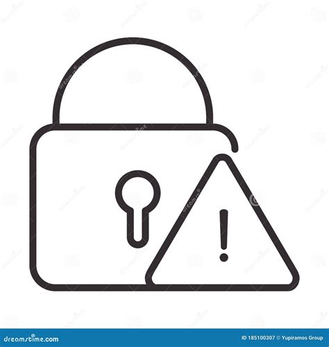 Alert Icon Security Warning Sign Attention Danger Exclamation Mark Precaution Line Style