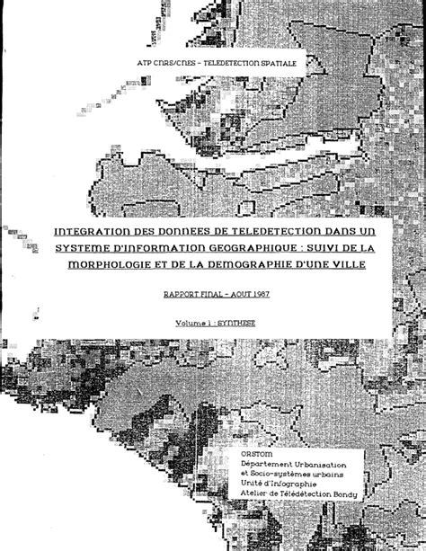 Teledetection Et Systeme Dinformation Geographique