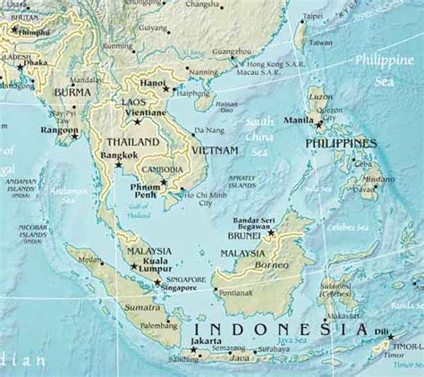 South Asia Map Physical Features