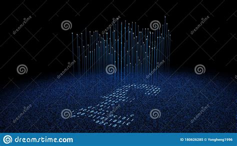 Binary Pound Currency Symbol And Technology Digital Connection Big Data Transmission And