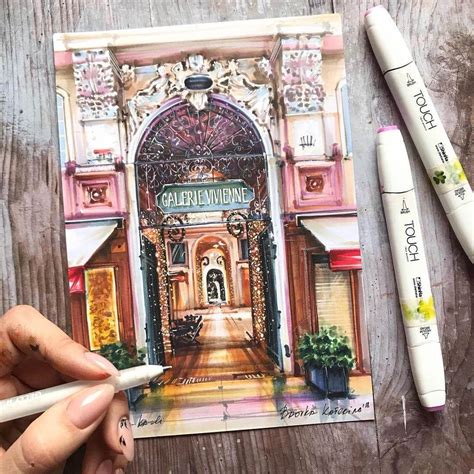 Architecture In Bright Color Drawings Architecture Drawing Art Colorful Drawings