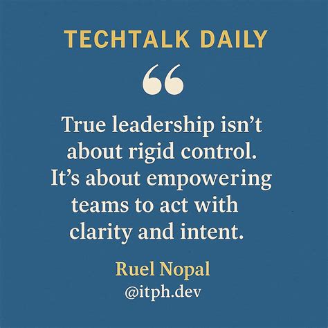 leadership devops agile techtalkdaily ruelnopal itphdev ruel nopal